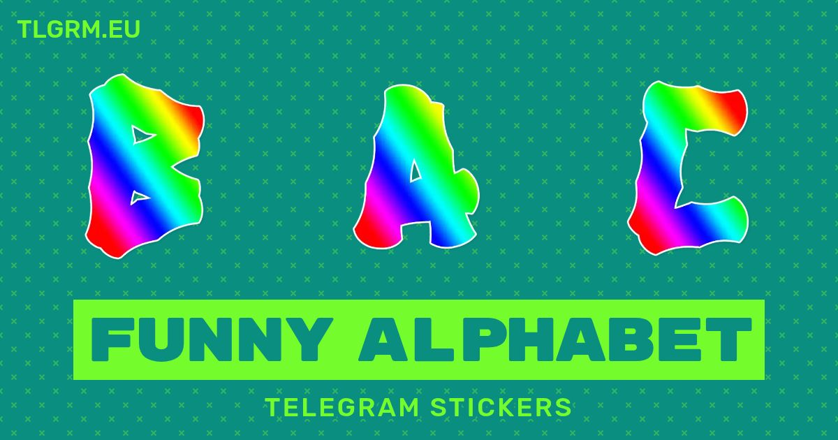 “Funny alphabet” stickers set for Telegram