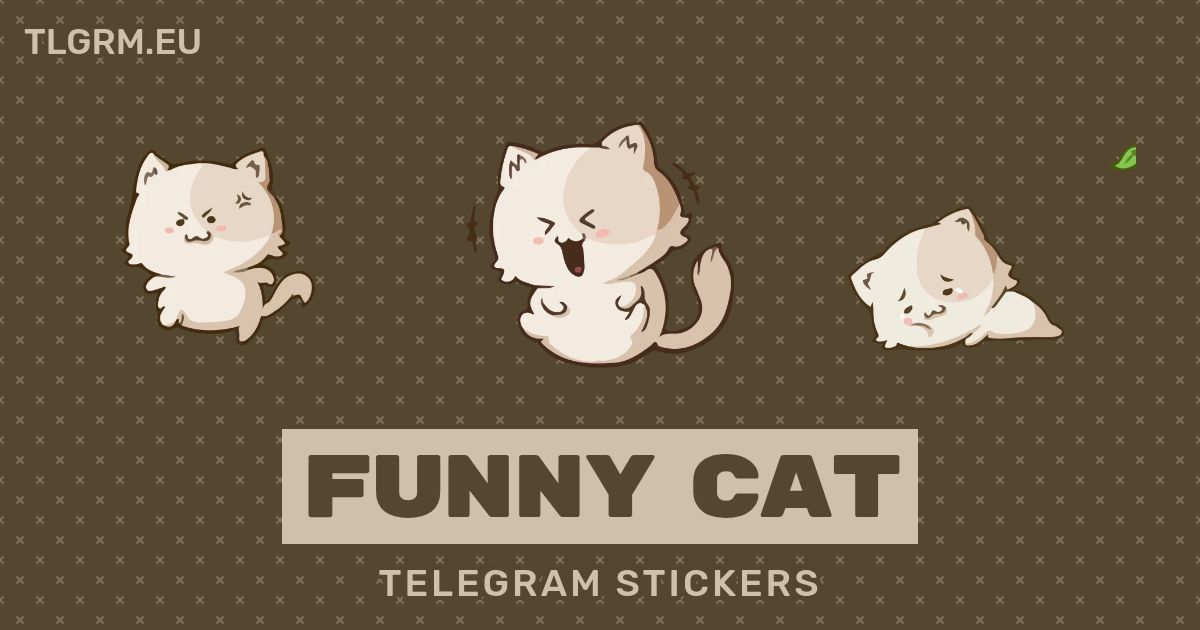 “Funny Cat” animated sticker set for Telegram