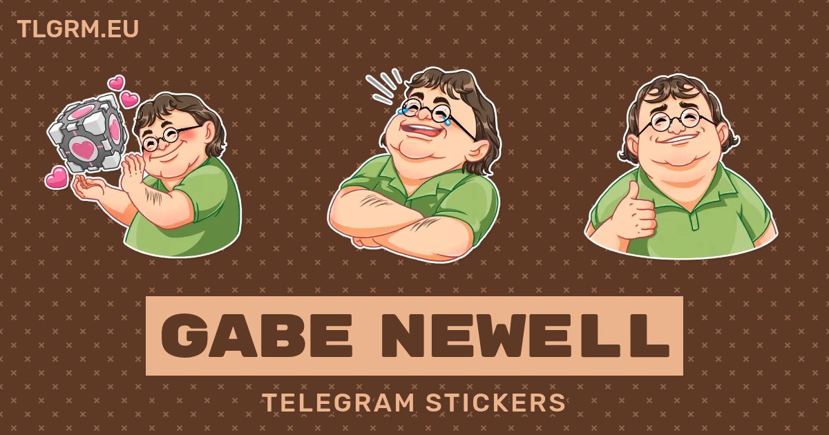“Gabe Newell” stickers set for Telegram