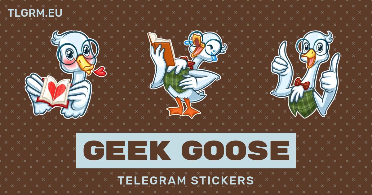 “Geek Goose” stickers set for Telegram