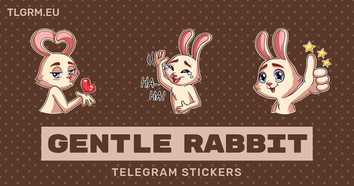 “Gentle Rabbit” stickers set for Telegram