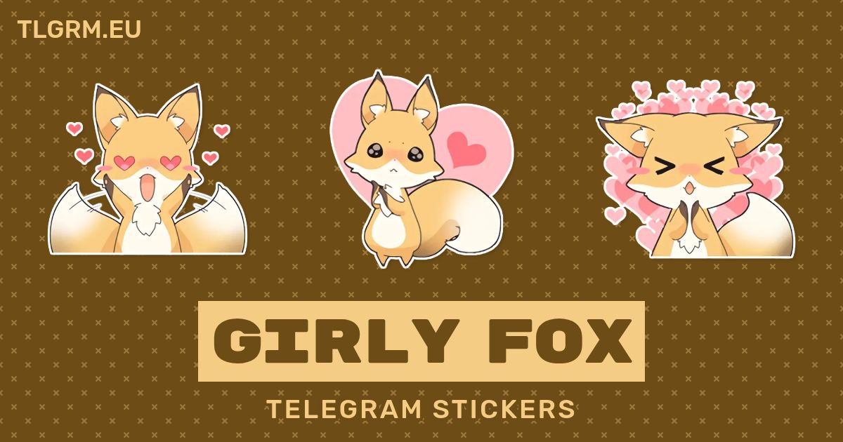 “Girly Fox” stickers set for Telegram