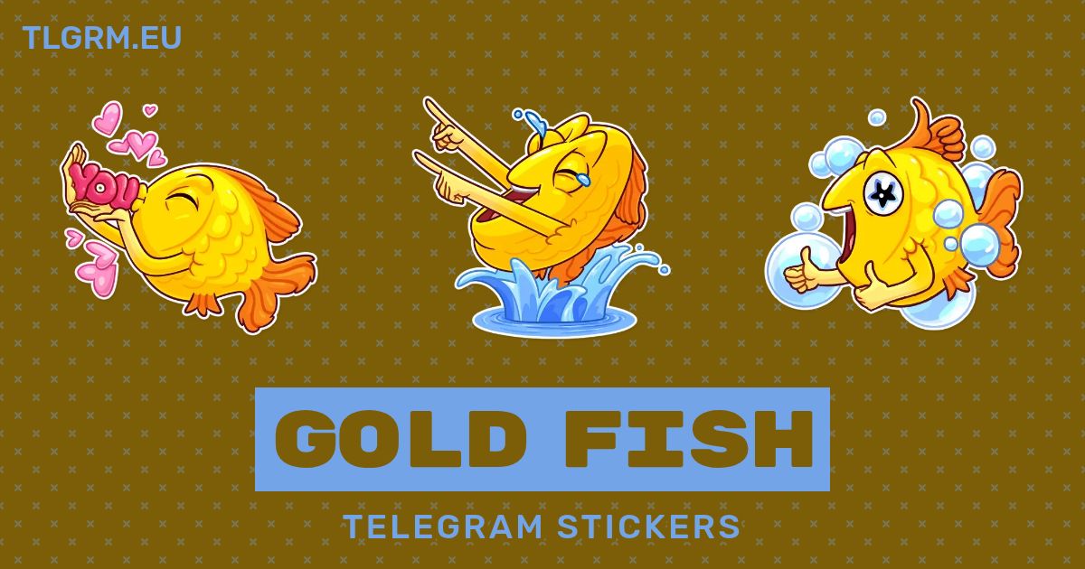 “Gold Fish” stickers set for Telegram