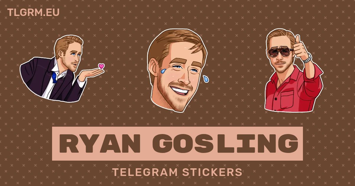 “Ryan Gosling” stickers set for Telegram