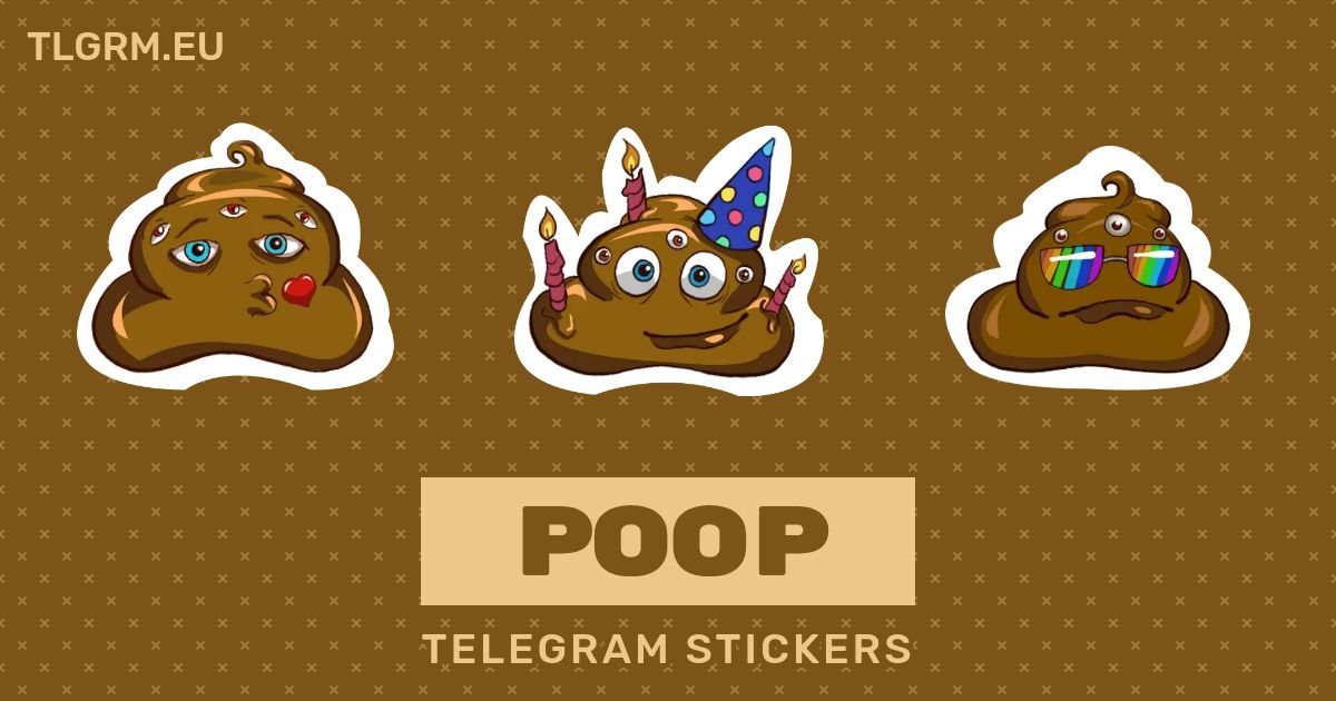 “Poop” stickers set for Telegram