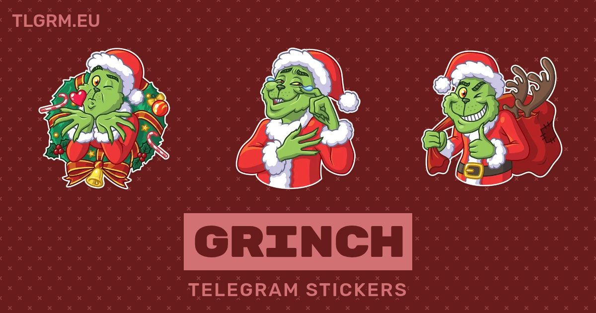 “Grinch” stickers set for Telegram