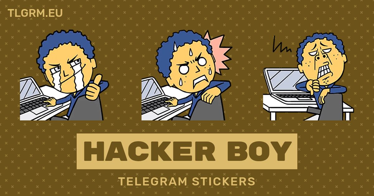 “Hacker Boy” stickers set for Telegram