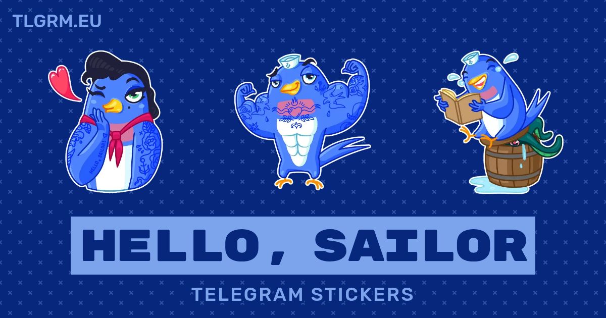 “Hello, Sailor” stickers set for Telegram
