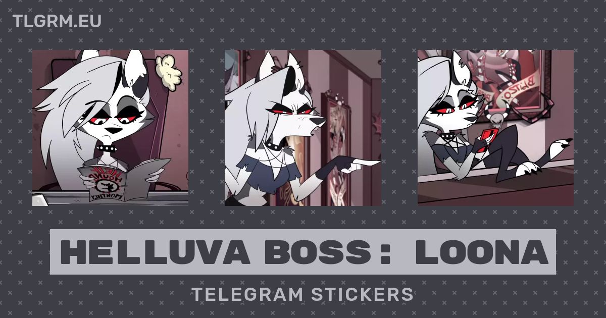 “Helluva Boss: Loona” animated sticker set for Telegram