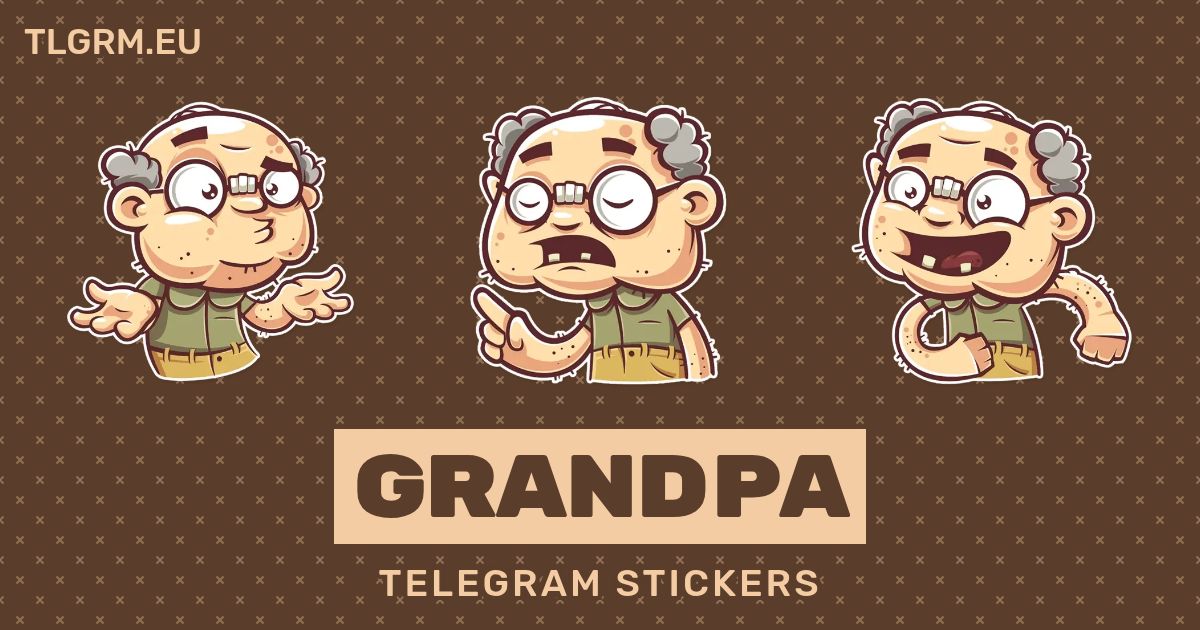 “Grandpa” stickers set for Telegram