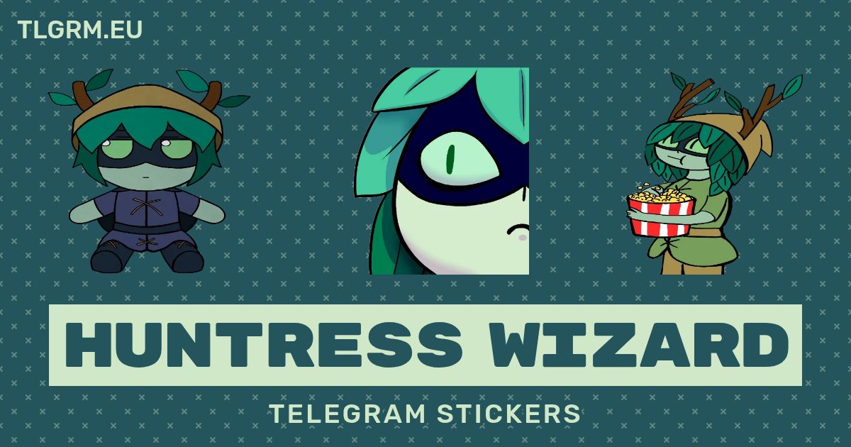 “Huntress Wizard” stickers set for Telegram