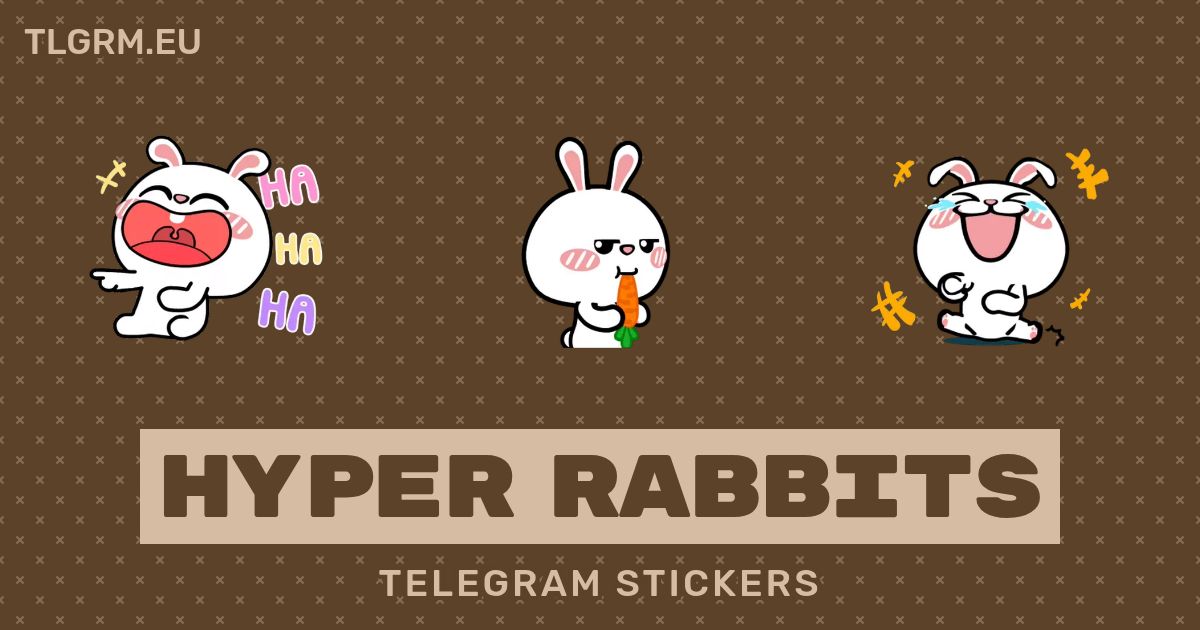“Hyper Rabbits” animated sticker set for Telegram