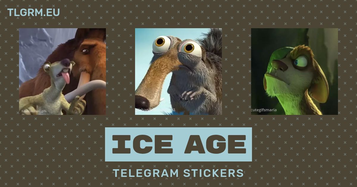 “Ice Age” animated sticker set for Telegram