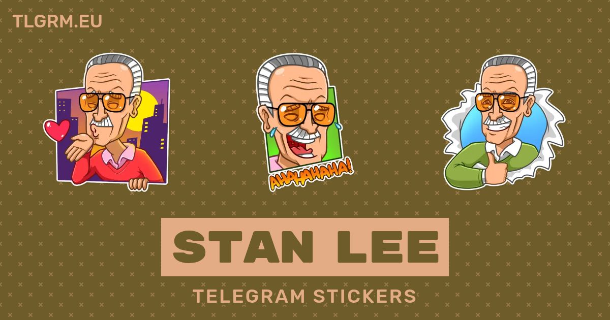 “Stan Lee” stickers set for Telegram