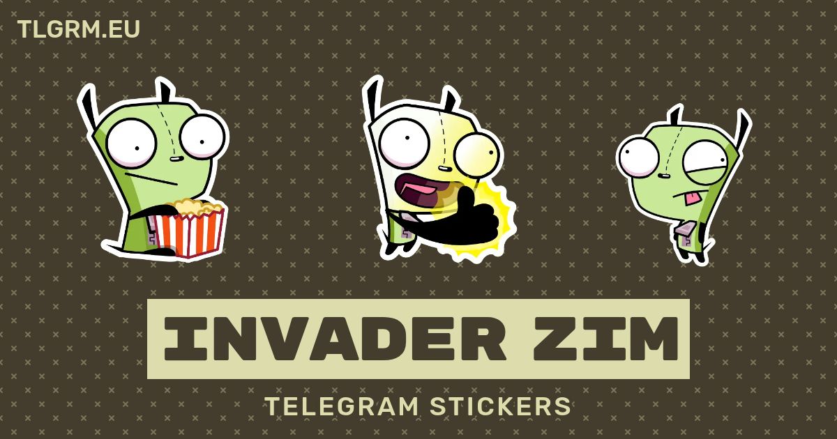 “Invader Zim” animated sticker set for Telegram