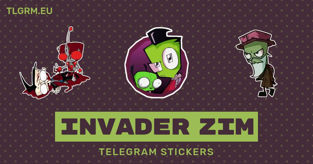 “Invader Zim” stickers set for Telegram