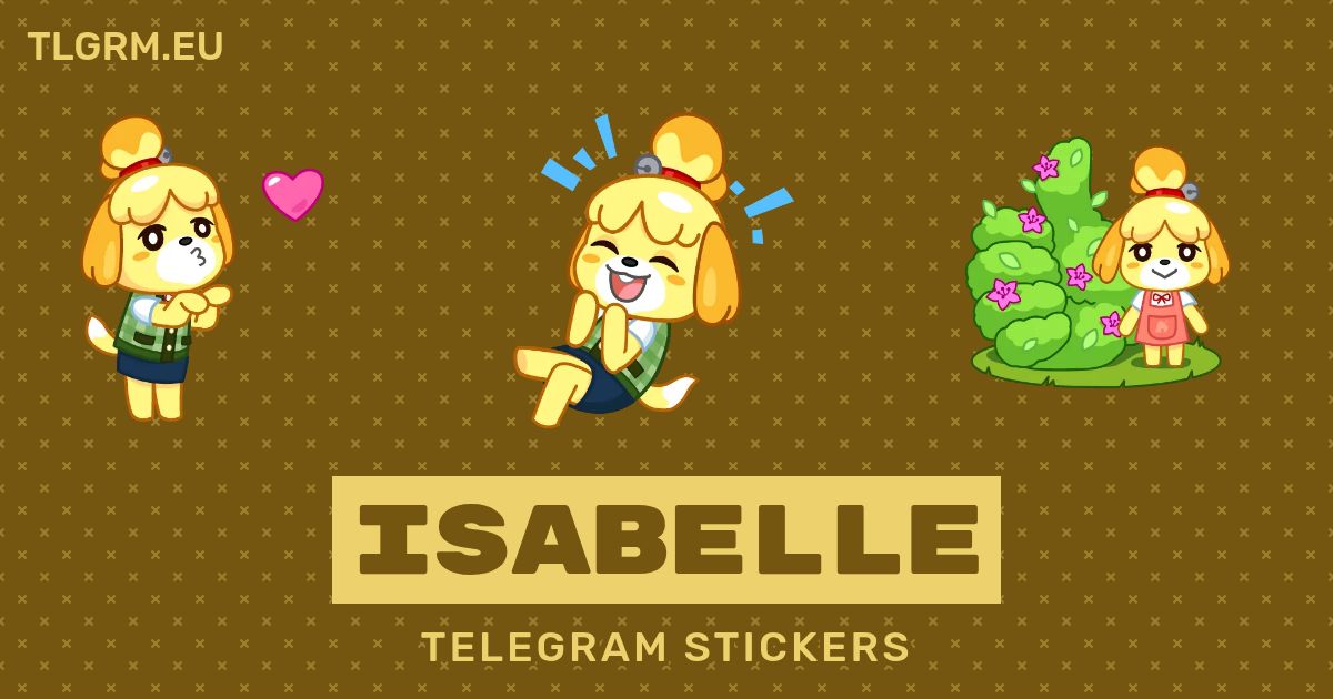 “Isabelle” animated sticker set for Telegram