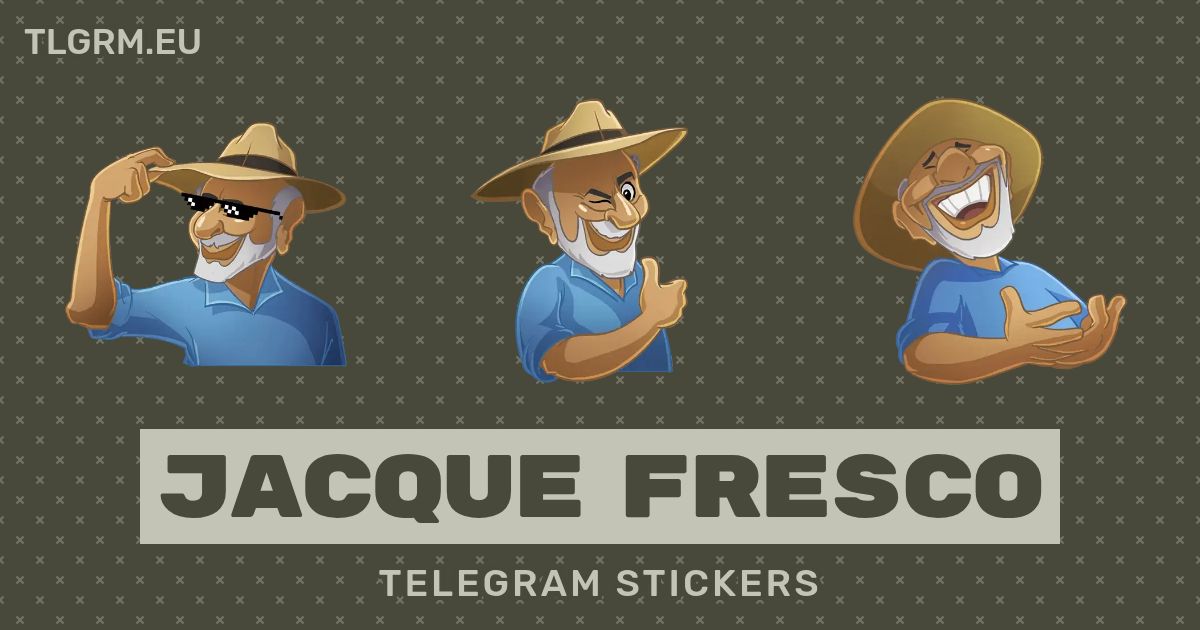 “Jacque Fresco” stickers set for Telegram
