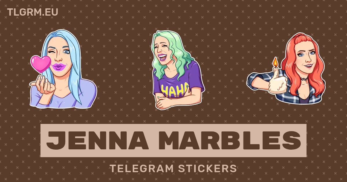 “Jenna Marbles” stickers set for Telegram