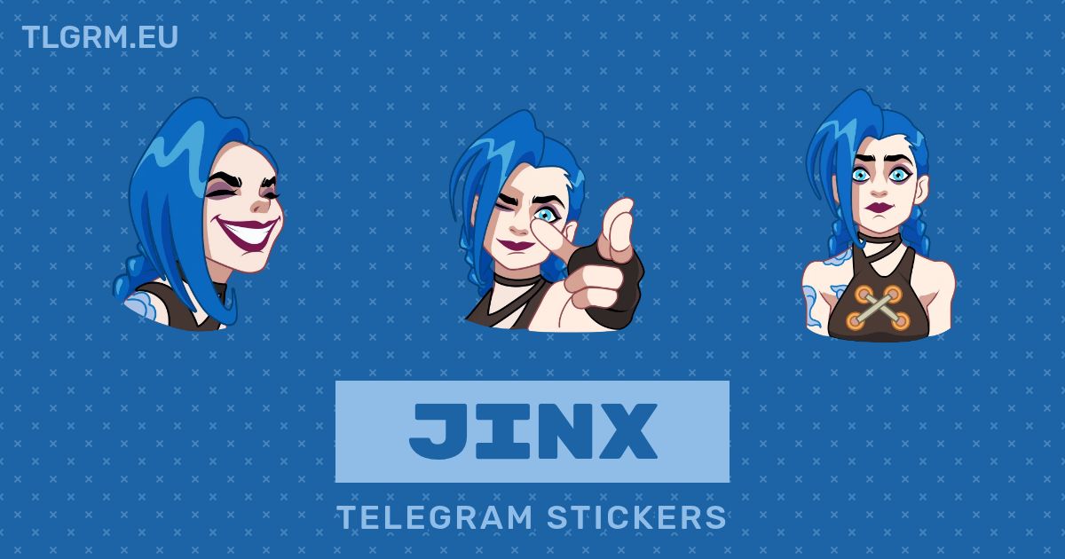 “Jinx” animated sticker set for Telegram