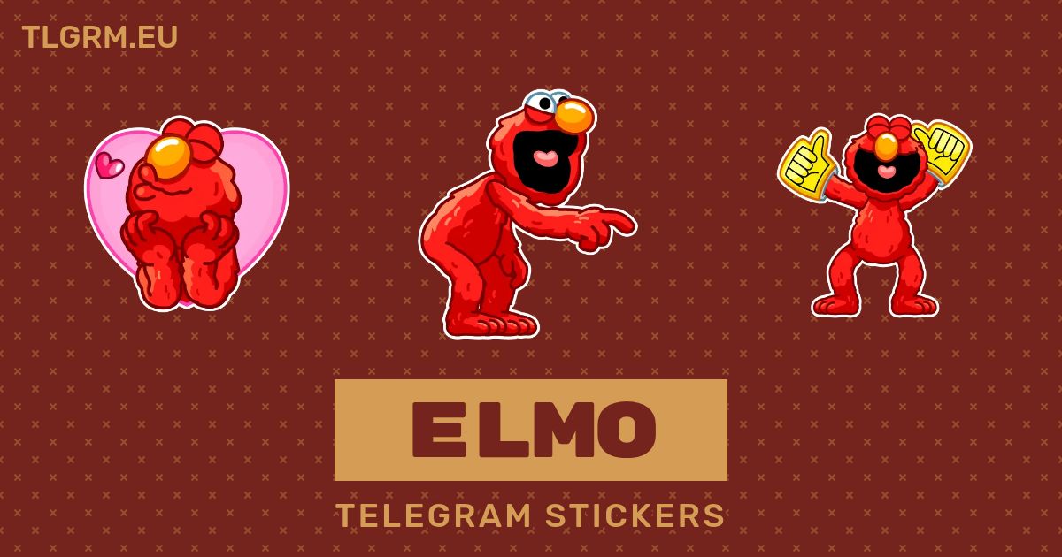 “Elmo” animated sticker set for Telegram