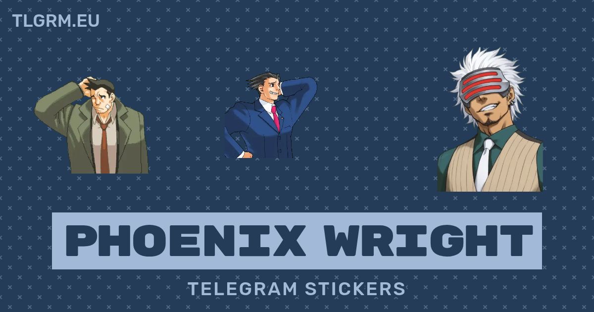 “Phoenix Wright” stickers set for Telegram