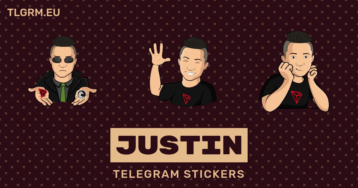 “Justin” animated sticker set for Telegram