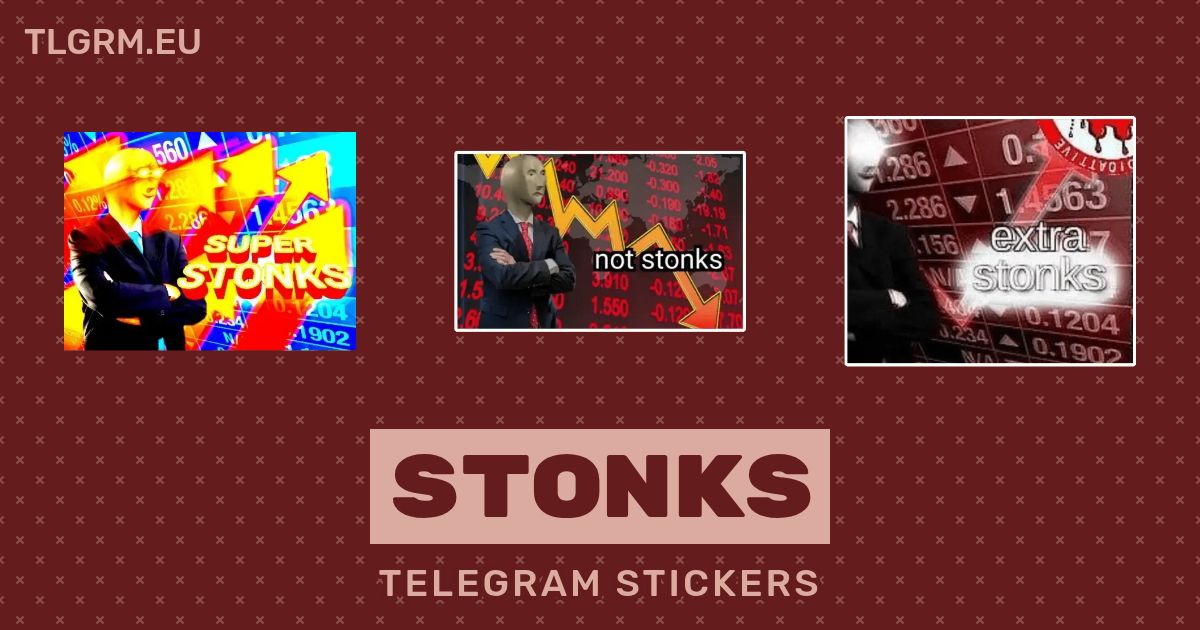 “Stonks” stickers set for Telegram