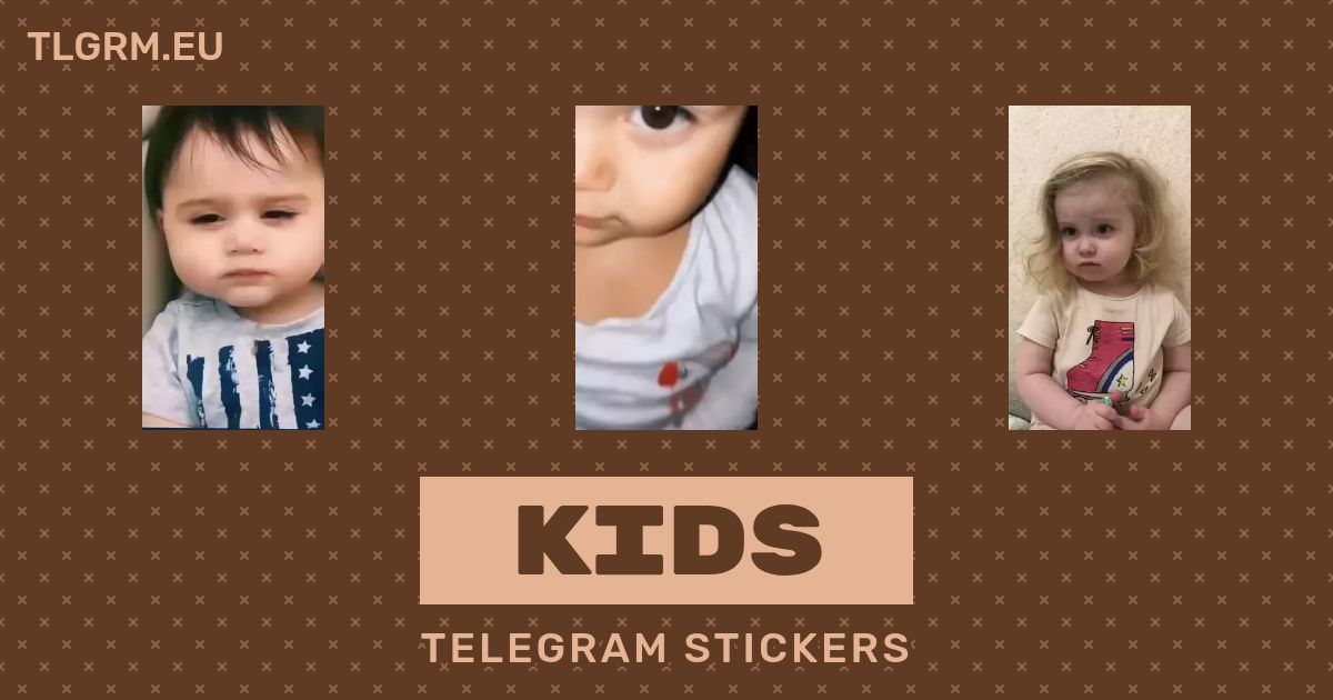 “Kids” animated sticker set for Telegram