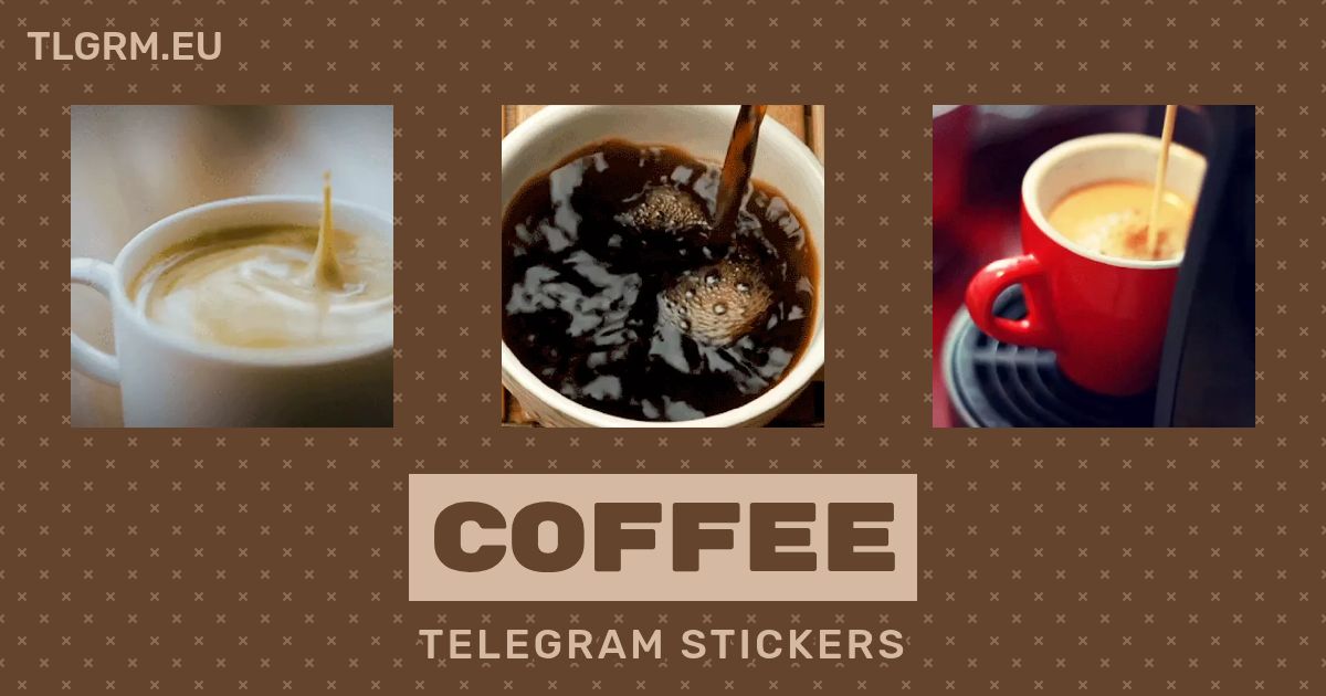 “Coffee” animated sticker set for Telegram