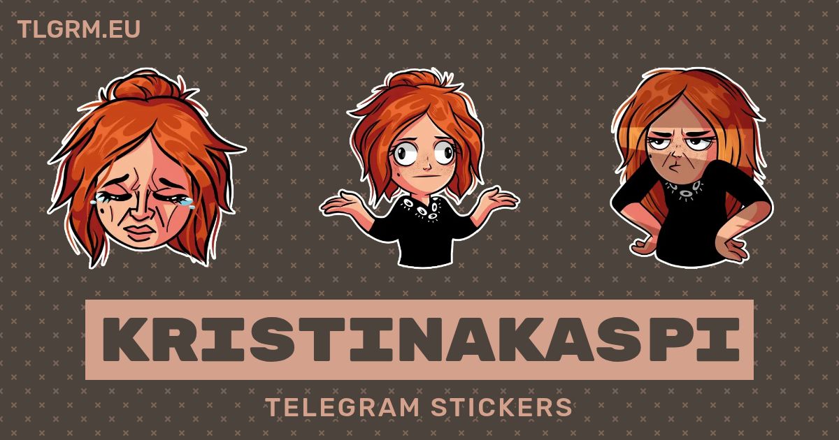 “KristinaKaspi” stickers set for Telegram