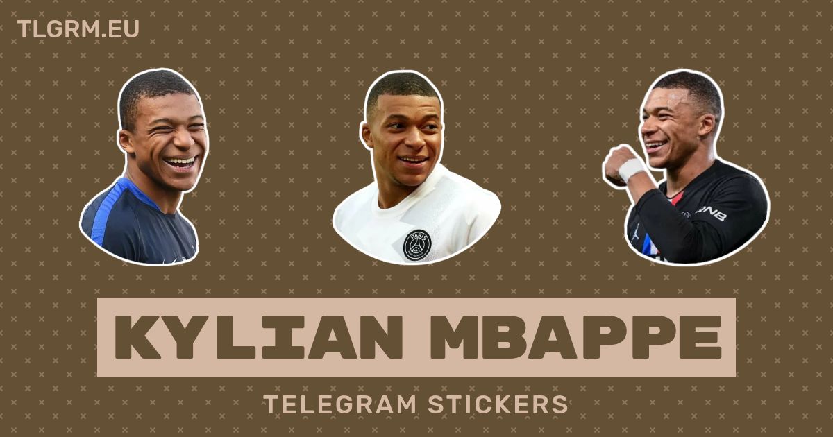 “Kylian Mbappe” stickers set for Telegram