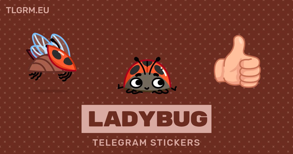 “Ladybug” animated sticker set for Telegram