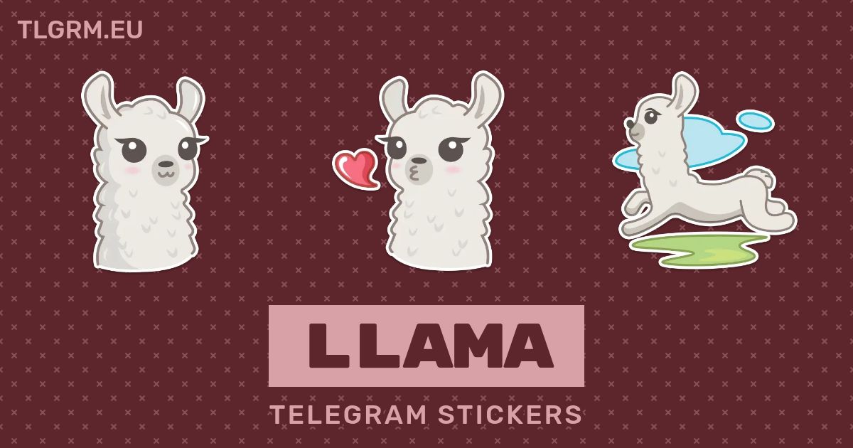“Llama” stickers set for Telegram