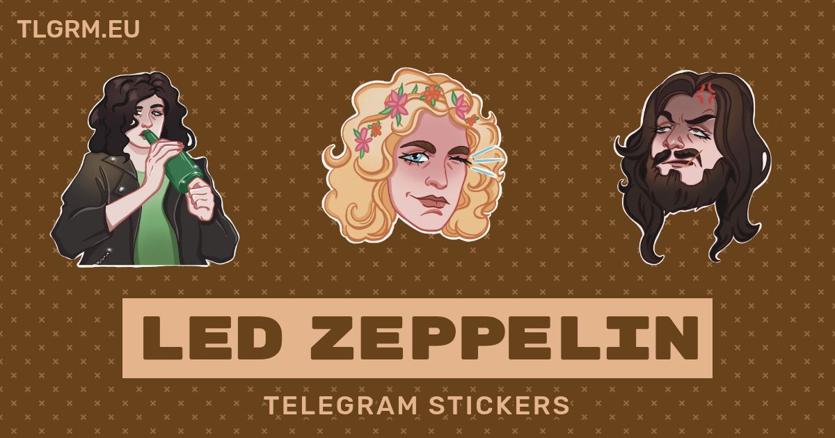 “Led Zeppelin” stickers set for Telegram