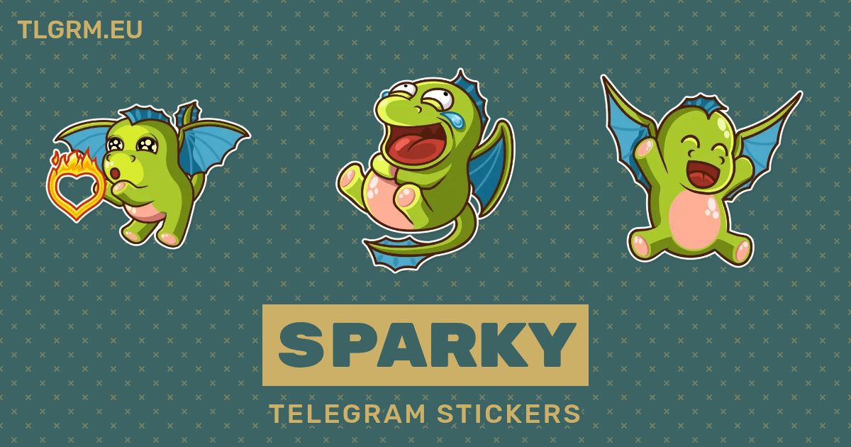 “Sparky” stickers set for Telegram