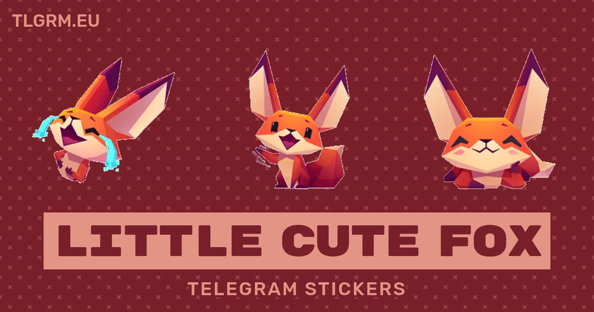 “Little Cute Fox” stickers set for Telegram