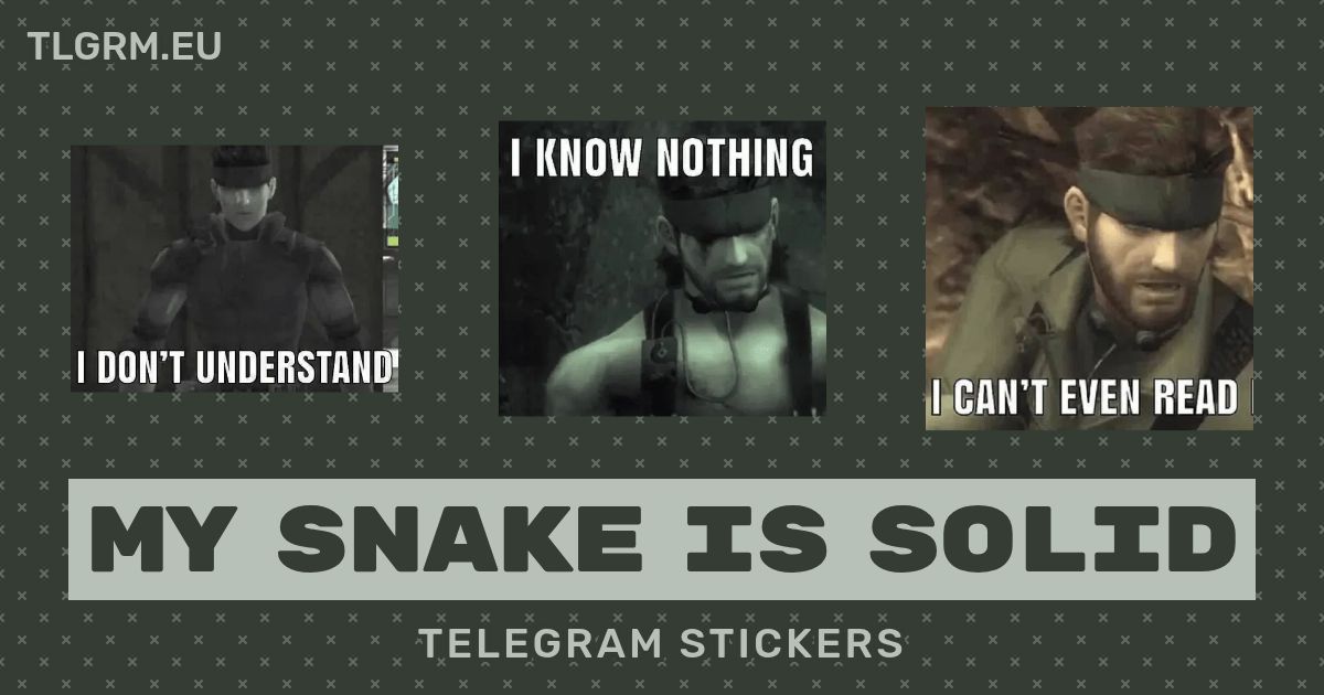 “My Snake is Solid” stickers set for Telegram