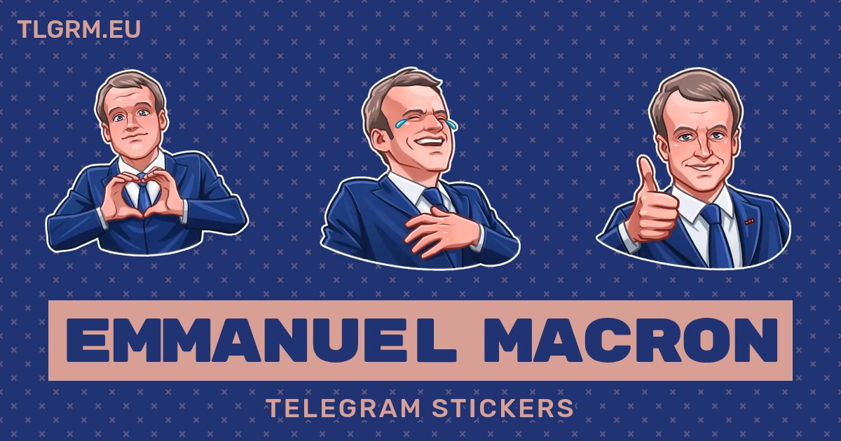 “Emmanuel Macron” stickers set for Telegram