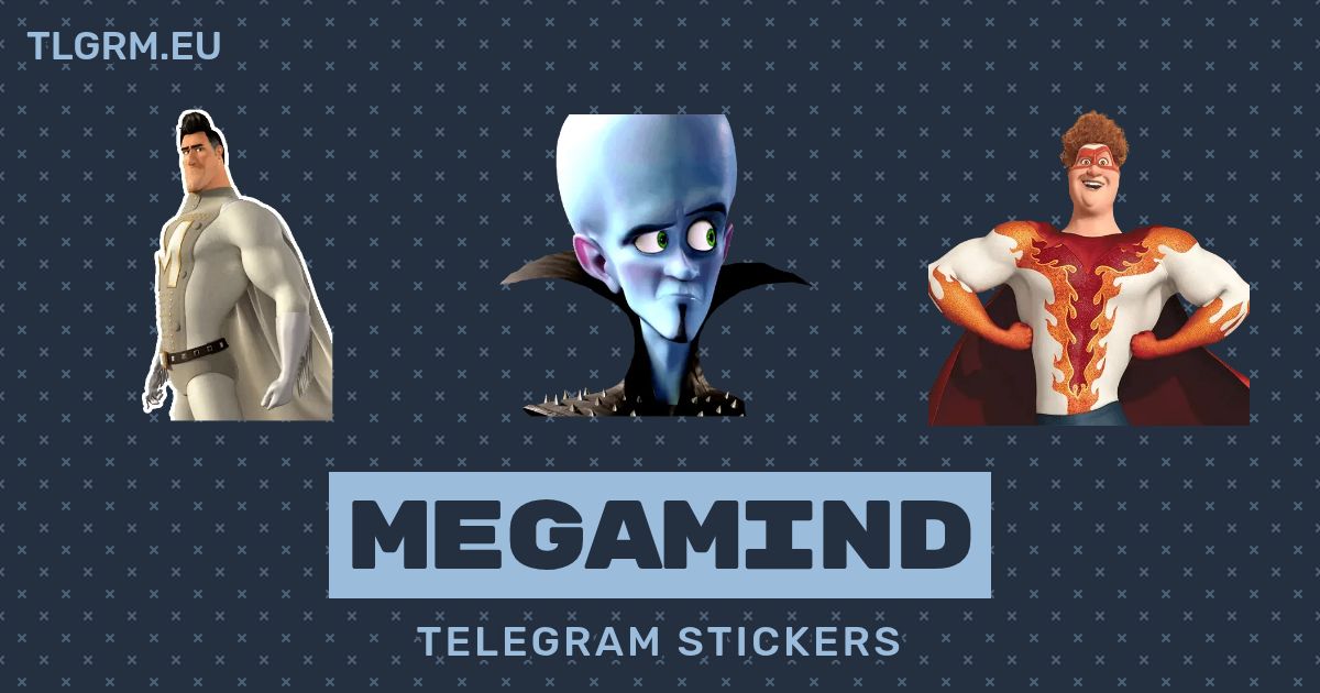 “Megamind” stickers set for Telegram