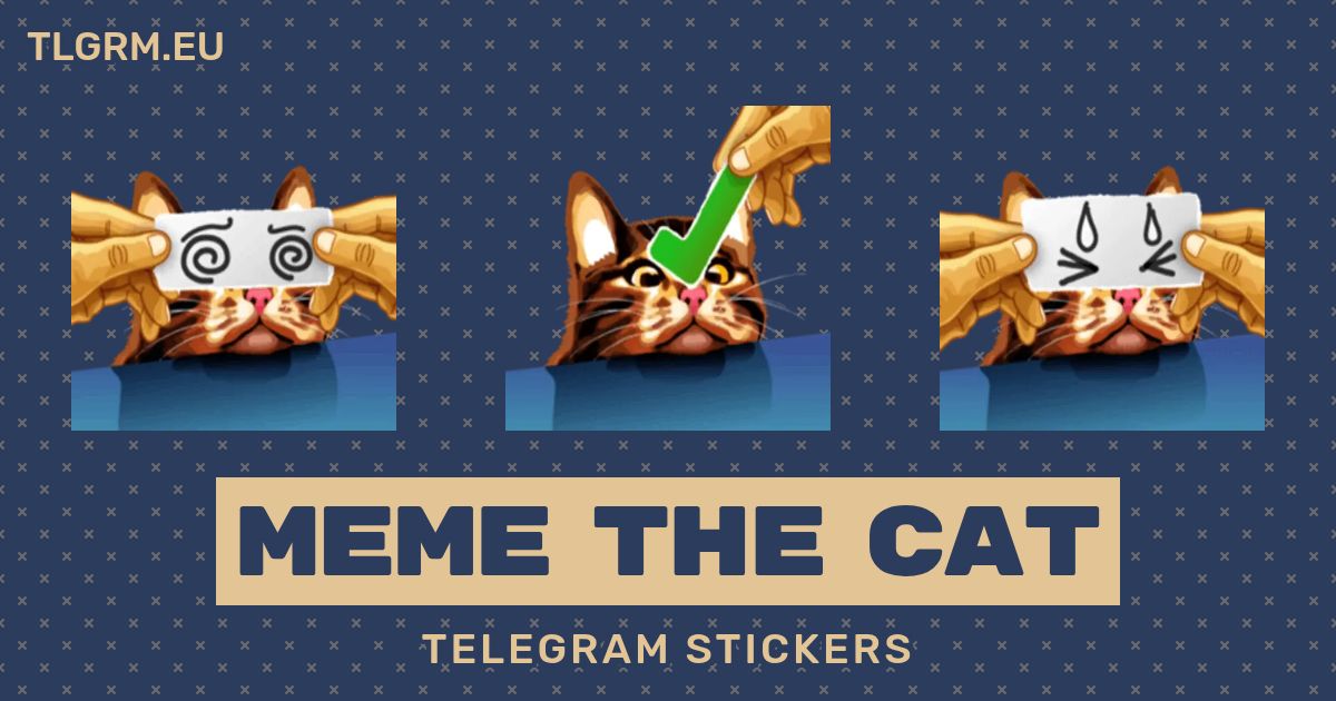 “Meme The Cat” stickers set for Telegram