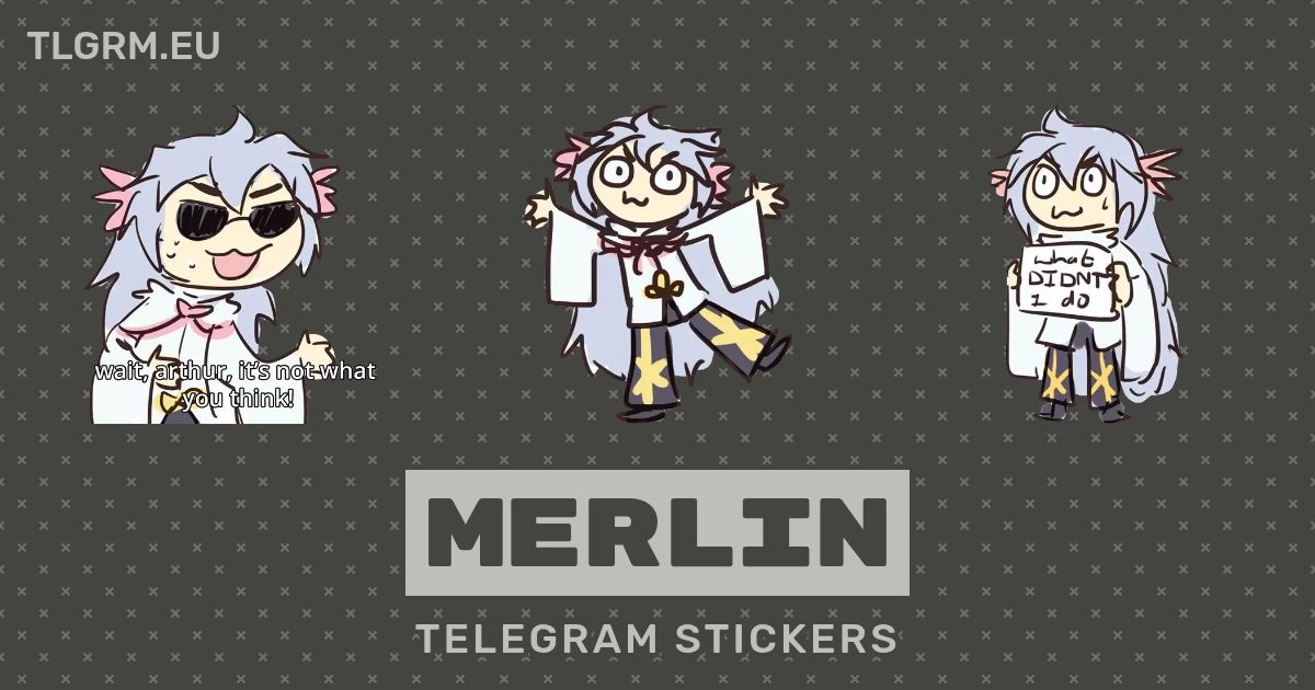 “Merlin” stickers set for Telegram