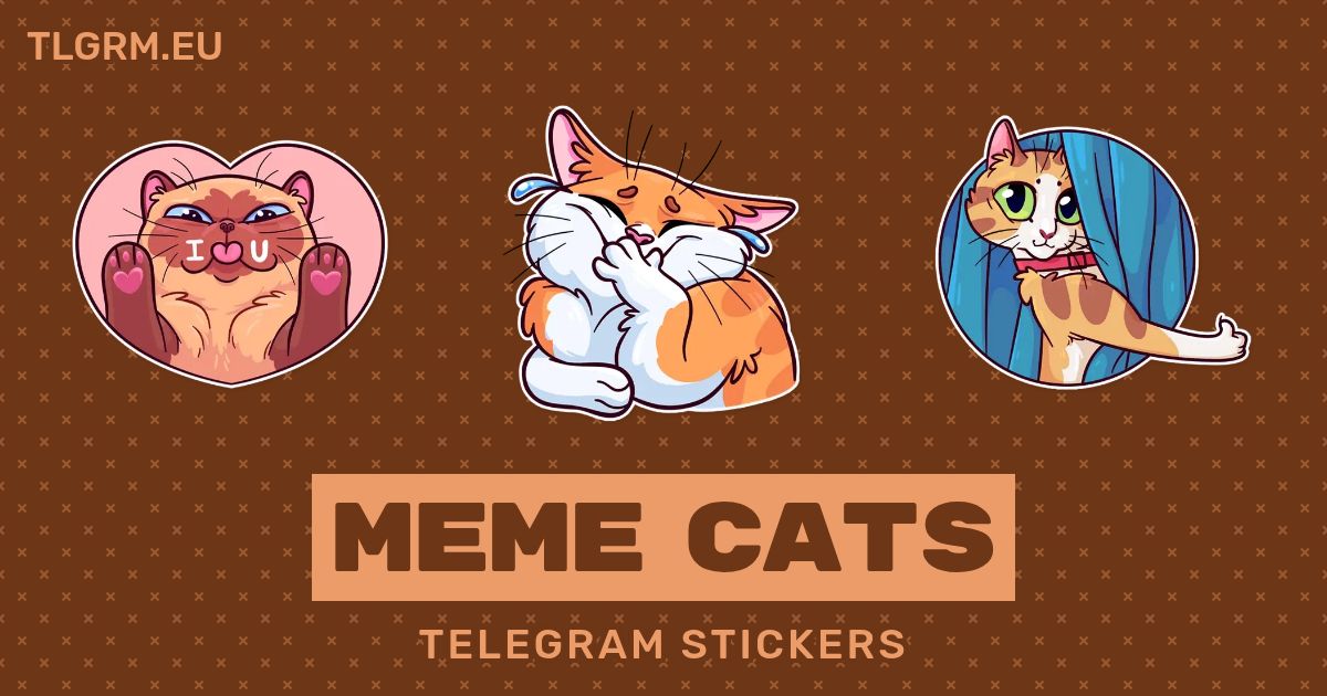 “Meme Cats” stickers set for Telegram