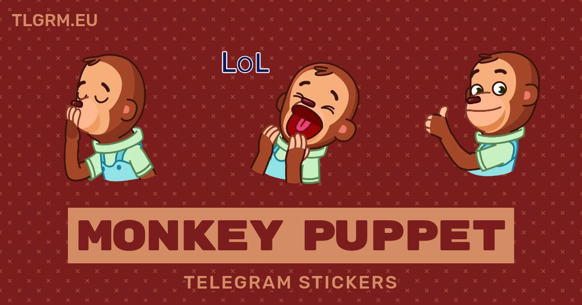 “Monkey Puppet” animated sticker set for Telegram