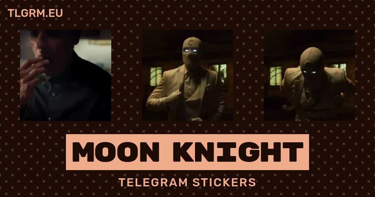 “Moon Knight” animated sticker set for Telegram