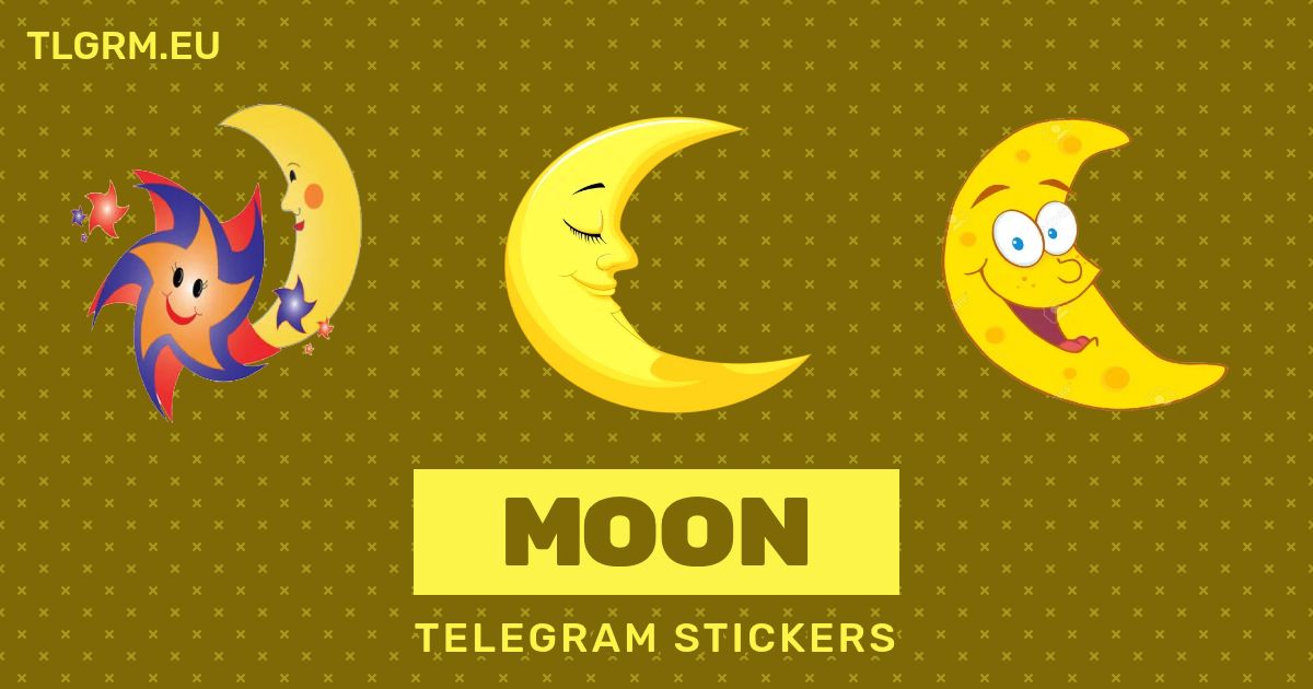“Moon” stickers set for Telegram