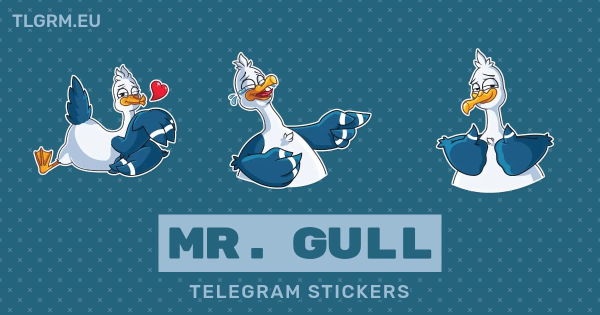 “Mr. Gull” stickers set for Telegram