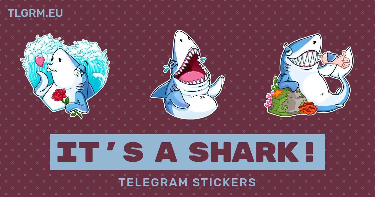 “It's a Shark!” stickers set for Telegram