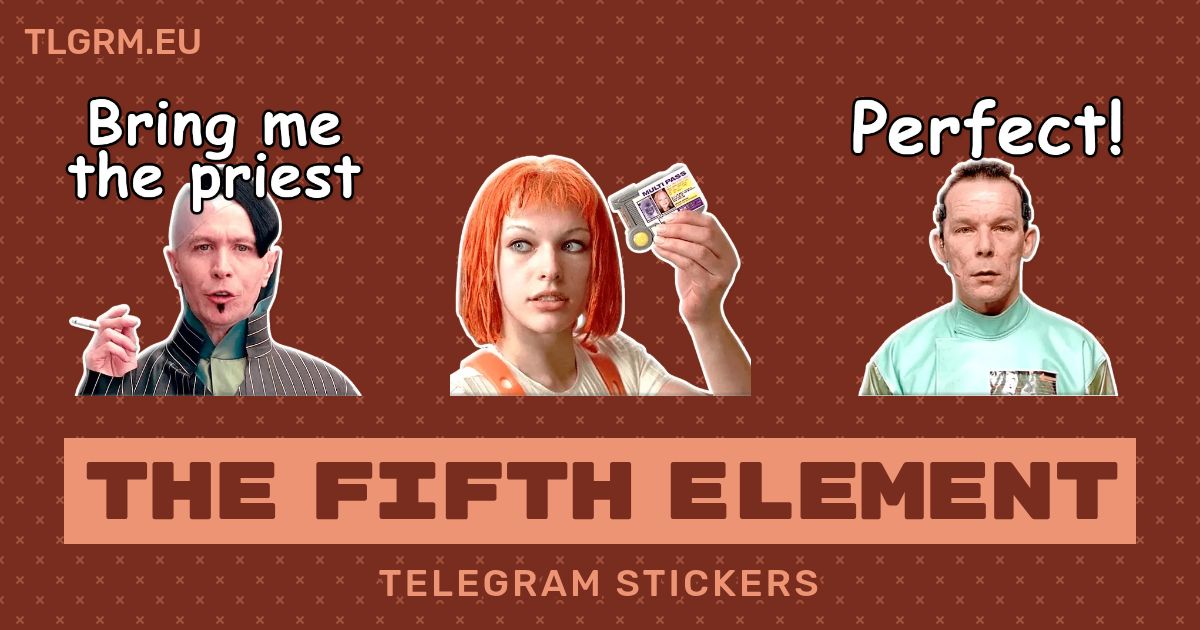 “The Fifth Element” stickers set for Telegram