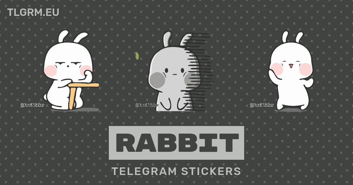 “Rabbit” animated sticker set for Telegram